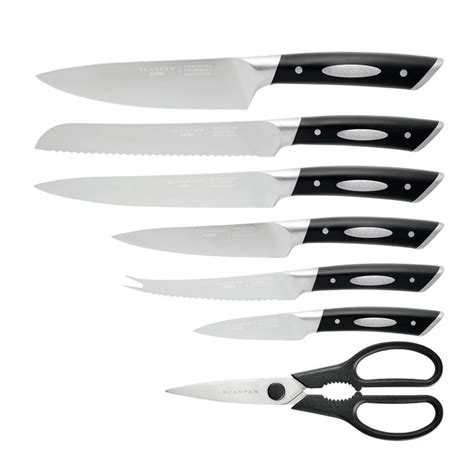 Scanpan Classic 8 Piece Knife Block Set Chefs Complements