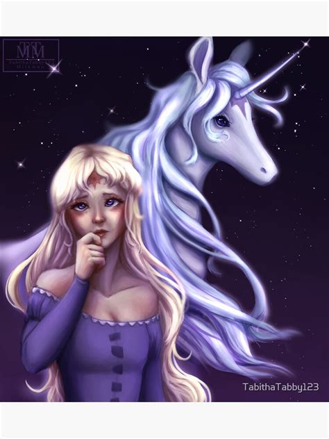 The Last Unicorn Lady Amalthea And Unicorn Sticker For Sale By
