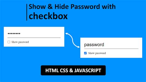 How To Show And Hide Password With Checkbox Using Javascript