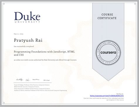 Frontenddevelopment Dukeuniversity Coursera Html Css Javascript