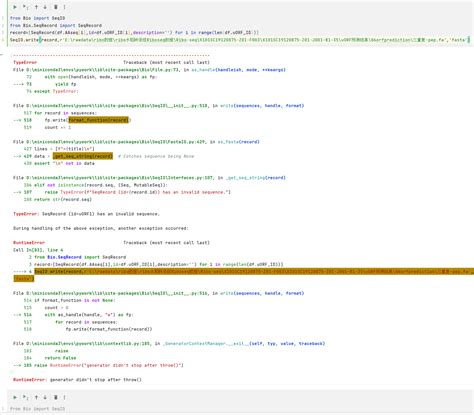 Seqiowrite Runtimeerror Generator Didnt Stop After Throw · Issue