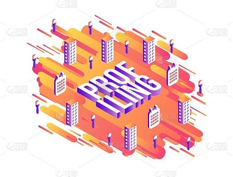 在等距投影中使用体积字和业务元素分析文本设计。