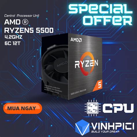 Amd Ryzen 5 5500 Cpu 3 6ghz Boost 4 2ghz 6 Cores 12 Threads 16mb Am4 [new] Shopee Malaysia