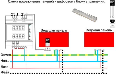 Схема подключения панели управления