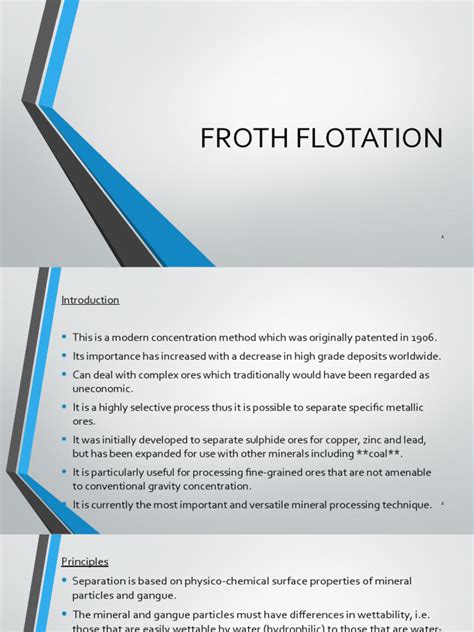Intro To Froth Floatation 2 Pdf Ph Physical Chemistry