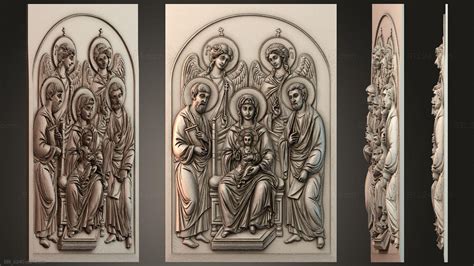 Bas Reliefs Of Icons Angel Theotang Bri6240 3d Stl Model For Cnc