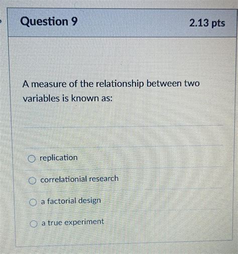 A Measure Of The Relationship Between Two Variables Chegg