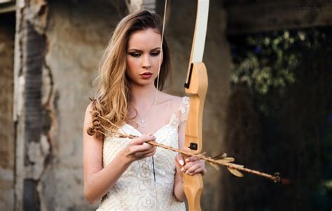 Wallpaper Girl Weapons Bow For Mobile And Desktop Section девушки