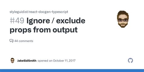 ignore exclude props from output · issue 49 · styleguidist react