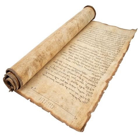 Ancient Scroll With Writing Isolated On White Background Stock Illustration Illustration Of