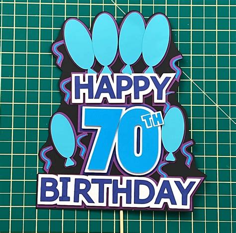 70th Birthday Cake Topper SVG Katherine Learns Stuff
