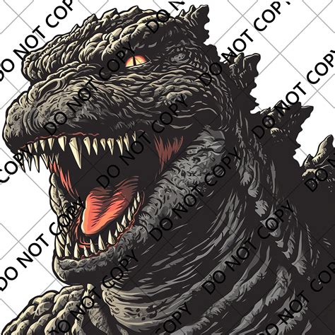 Godzilla Toho Vector Art Digital Download Godzilla Roaring Png T Shirt