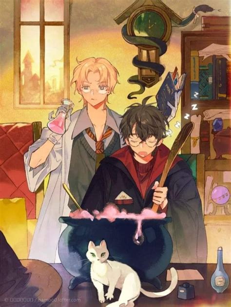 Pin De Rose En Hp Anime De Harry Potter Drarry Imagenes De Anime Amor