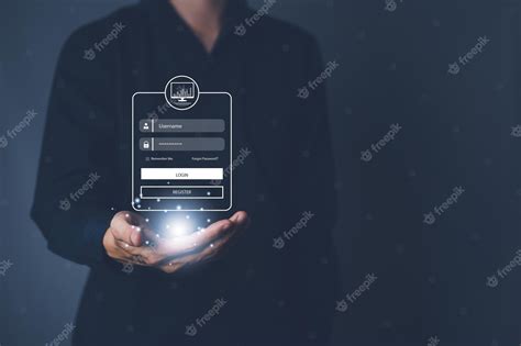 Premium Photo Businessman Login With Username And Password For