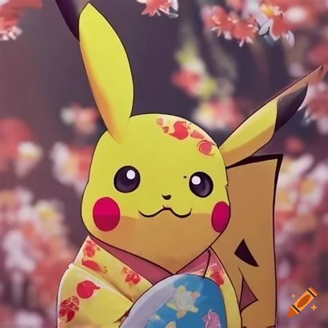 Pikachu Wearing A Japanese Kimono On Craiyon