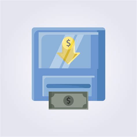 Premium Vector Flat Withdraw Money At Atm Icon Logo Vector