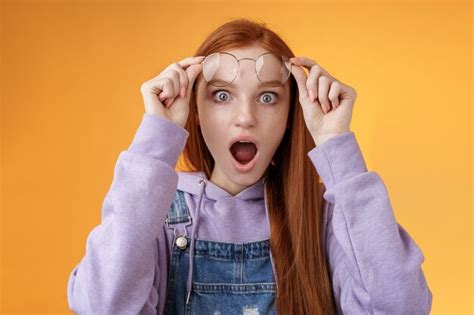Free Photo Shocked Speechless Impressed Sensitive Redhead European