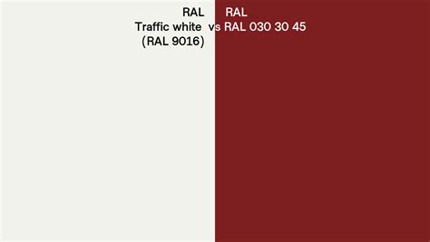 Ral Traffic White Vs Ral 030 30 45 Side By Side Comparison