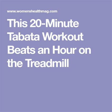 This Minute Tabata Workout Is WAY Better Than An Hour Of Running Tabata Workouts Tabata