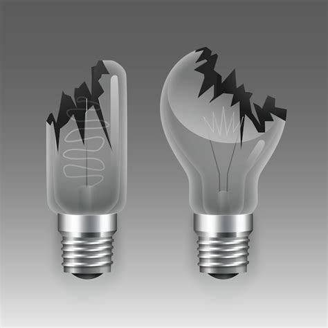 Free Vector Gradient Broken Light Bulb
