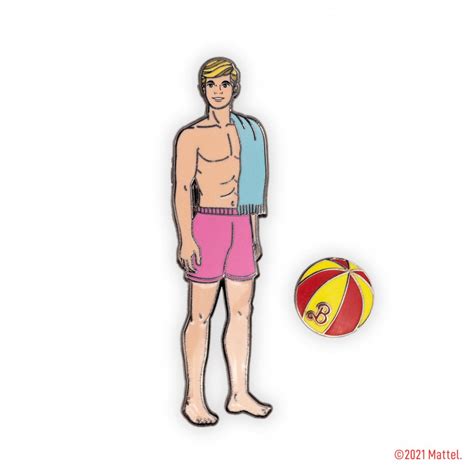 Malibu Ken With Beach Ball Enamel Pin Set Malibukenbeachball Barbiepedia