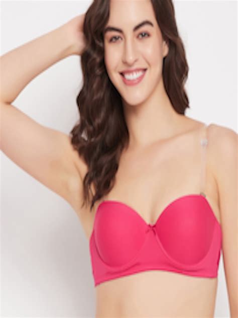 Buy Clovia Pink Underwired Lightly Padded Full Coverage Cotton