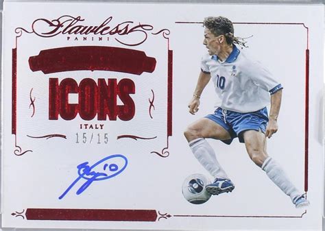 2015 16 Panini Flawless International Icons Signatures Roberto Baggio