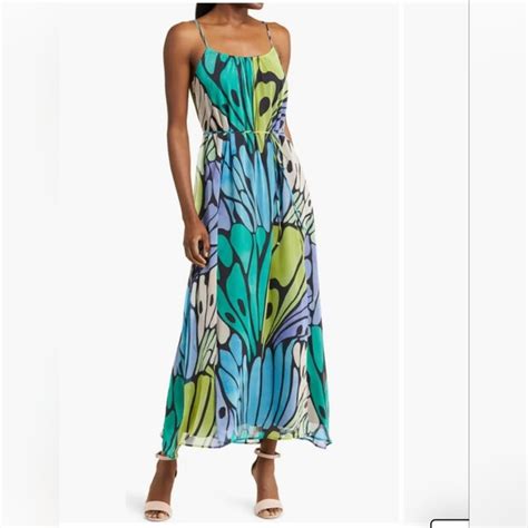 Sam Edelman Dresses Sam Edelman Butterfly Print Maxi Dress Poshmark