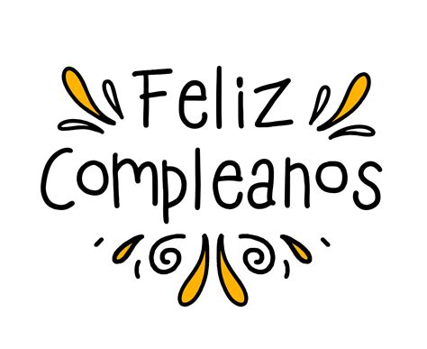 Feliz Cumpleaños En España Letras En Español Con Salpicaduras Y Rizos