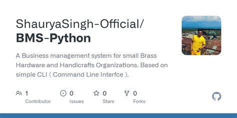 GitHub ShauryaSingh Official BMS Python A Business Management System For Small Brass Hardware