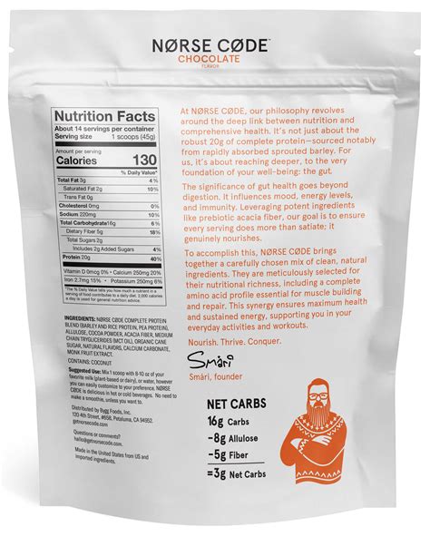 NØrse CØde Plant Protein Powder