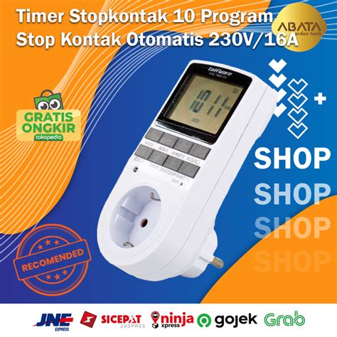 Jual Timer Stop Kontak Digital 10 Program Stop Kontak Timer Digital