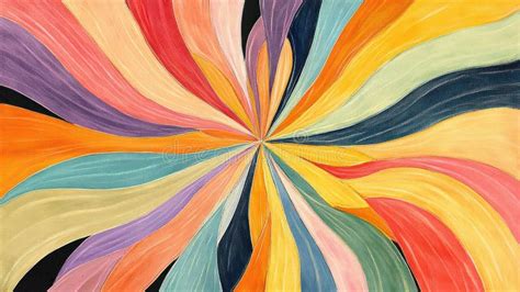 A Vibrant Swirl Of Colors Radiating From The Center Creating A Dynamic Energetic Composition