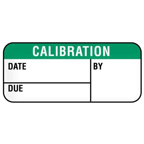 Calibrated Id Date Calibration Label 78 X 38 United Ad Label