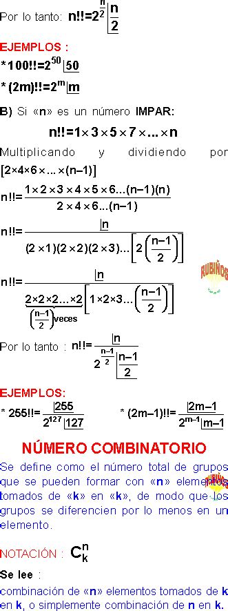 Factorial De Un Numero Y Numero Combinatorio Ejercicios Resueltos Pdf