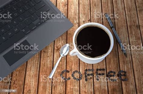 나무 테이블에 커피 한잔 3d 렌더링 0명에 대한 스톡 사진 및 기타 이미지 0명 3차원 형태 갈색 Istock