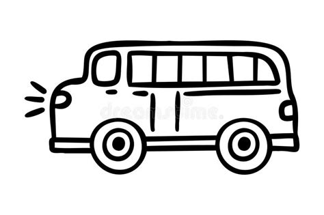 School Bus Variant Transport To Class Line Art School Doodle Outline
