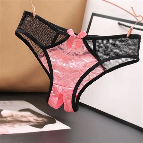 Sexy Lace Mesh Panties With Bow Detailing On Luulla