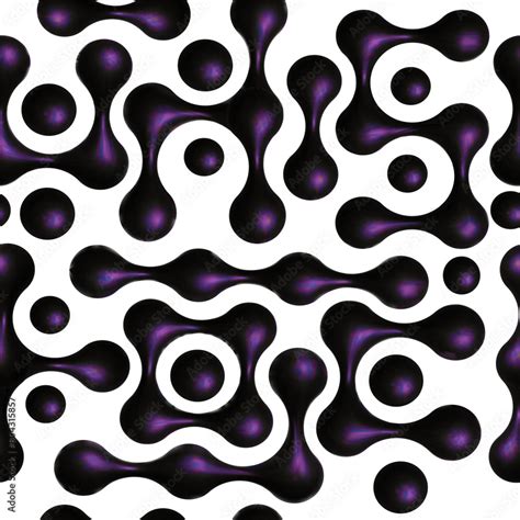 Liquid Connected Blobs Seamless Background Seamless Metaballs Pattern