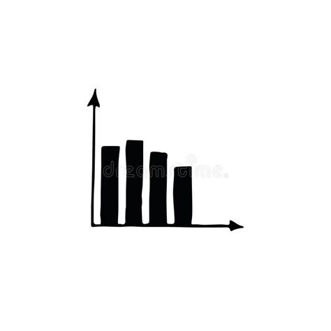 Decreasing Bar Graph Hand Drawn In Doodle Style Business Chart Stock Vector Illustration Of