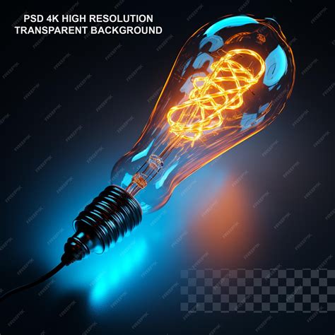 Premium Psd A Long Blue Wire Particles And A Small Glowing Lighton