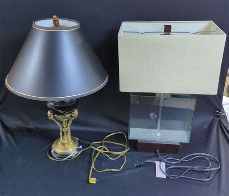 Urn Style Table Lamp With Rams Head Accents 24 Tall And Fillable