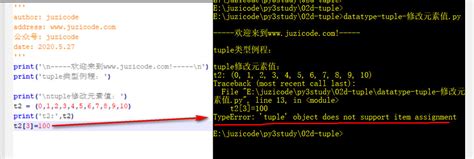 Python基础教程2d数据类型 Tuple元组 桔子code