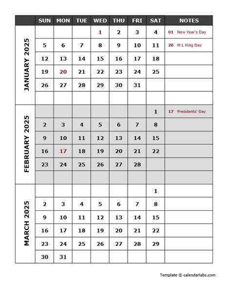 2025 Quarterly Calendar Printable Brianna Farleigh R