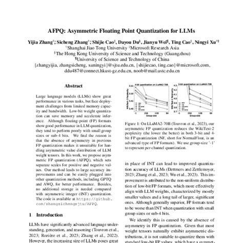 Afpq Asymmetric Floating Point Quantization For Llms Acl Anthology