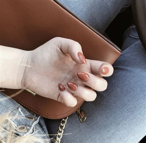 Rust Colored Fall Nails Fall Acrylic Nails Gold Nails Wedding Fall