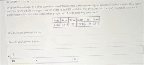 Solved Suppose The Manager Of A Shoe Store Wants To