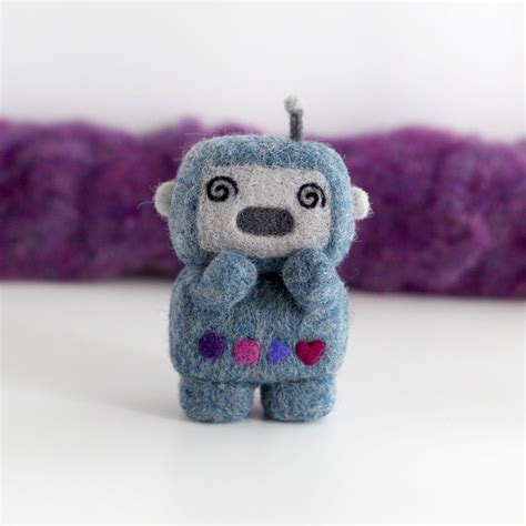 Needle Felted Algorithm Monster Robot Wild Whimsy Woolies