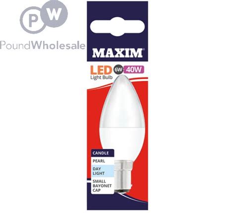 Wholesale Maxim 6w 40w Pearl Day Light Candle Small Bayonet Led Light