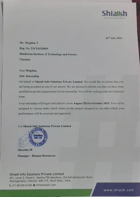 Mugilan Thennarasu On Linkedin Shiashinfosolution Shiash Internship
